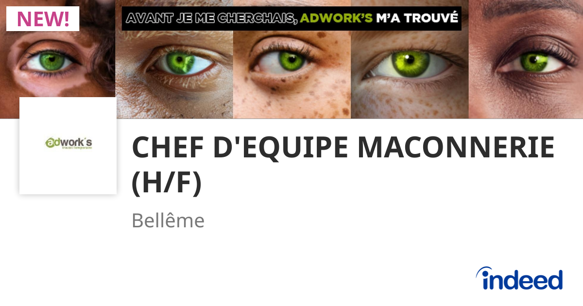 CHEF D'EQUIPE MACONNERIE (H/F) - 61130 Bellême - Indeed.com