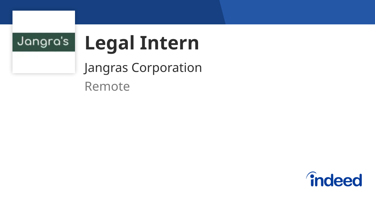 Legal Intern - Remote - Indeed.com