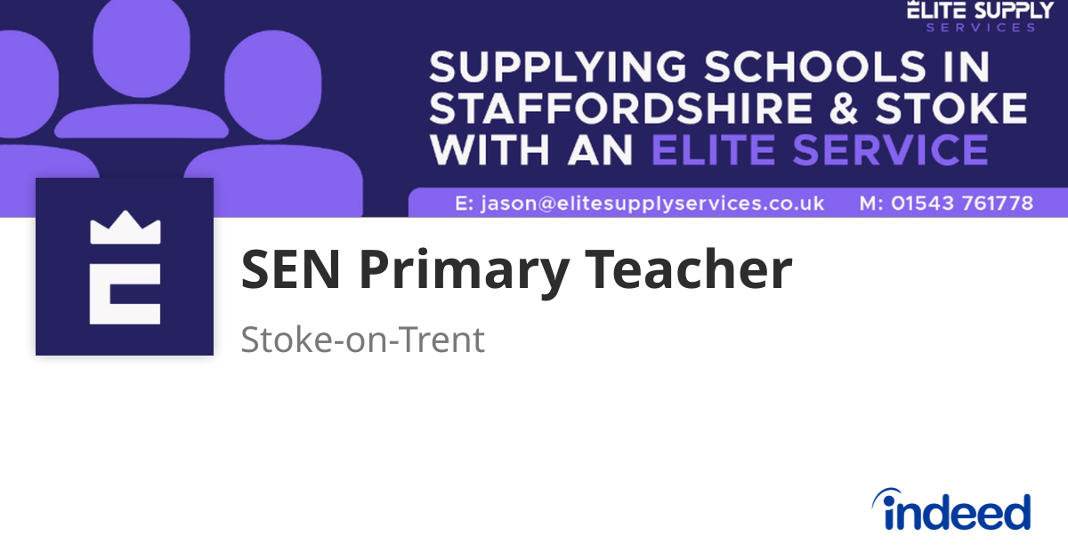 SEN Primary Teacher - Stoke-on-Trent - Indeed.com