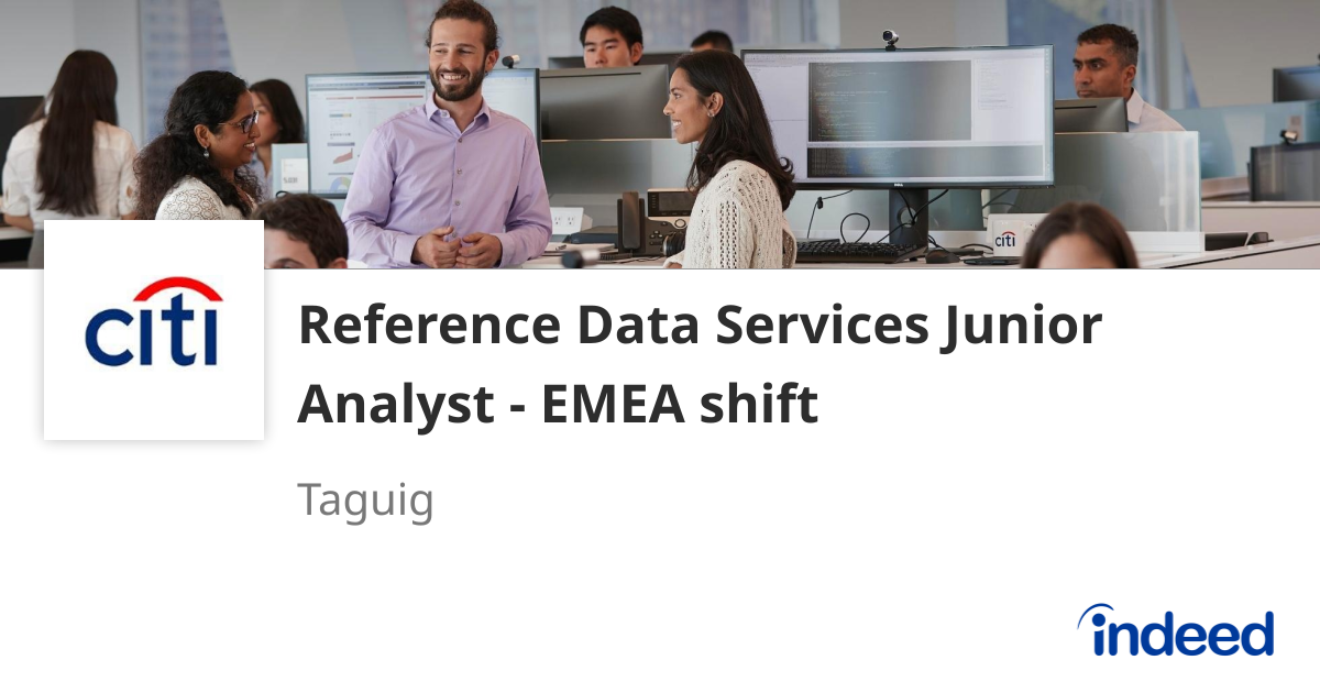 Reference Data Services Junior Analyst - EMEA shift - Taguig - Indeed.com