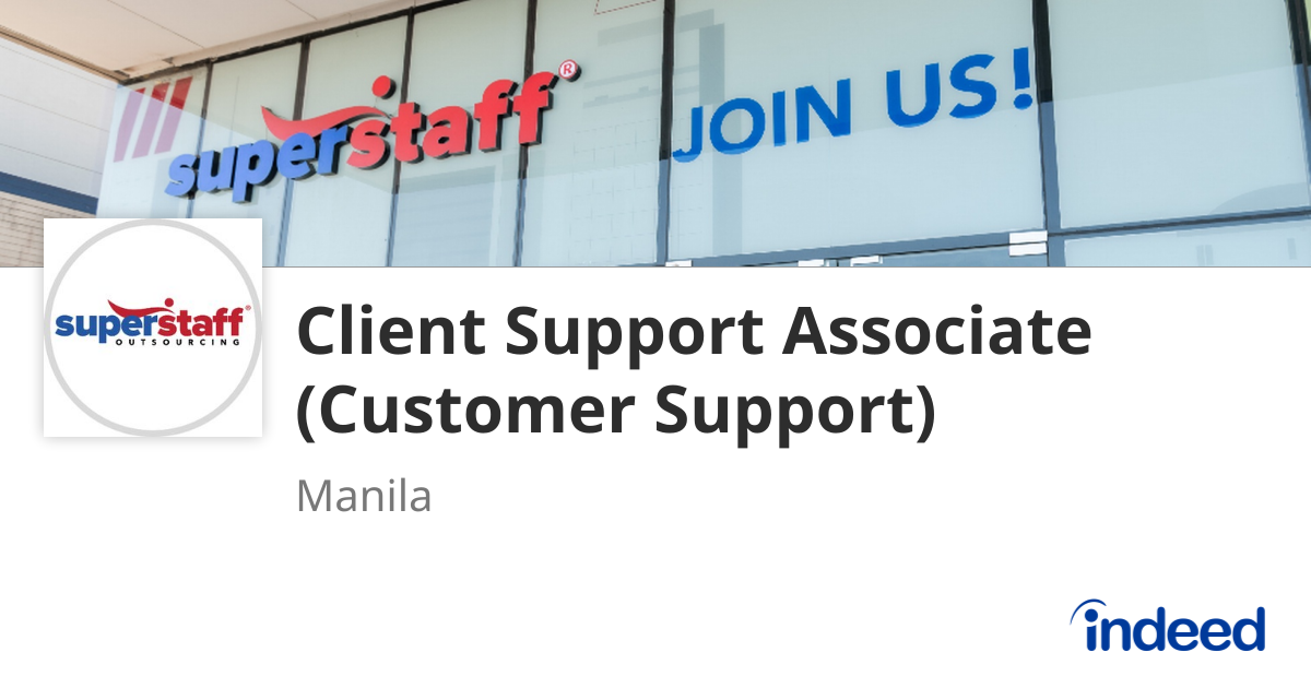 Client Support Associate (Customer Support) - Manila - Indeed.com