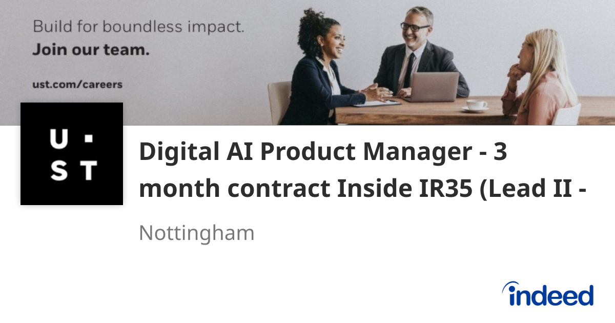 Digital AI Product Manager - 3 month contract Inside IR35 (Lead II - ML Engineering ...