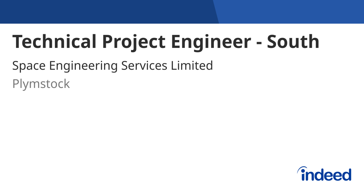 Technical Project Engineer - South - Plymstock PL9 - Indeed.com