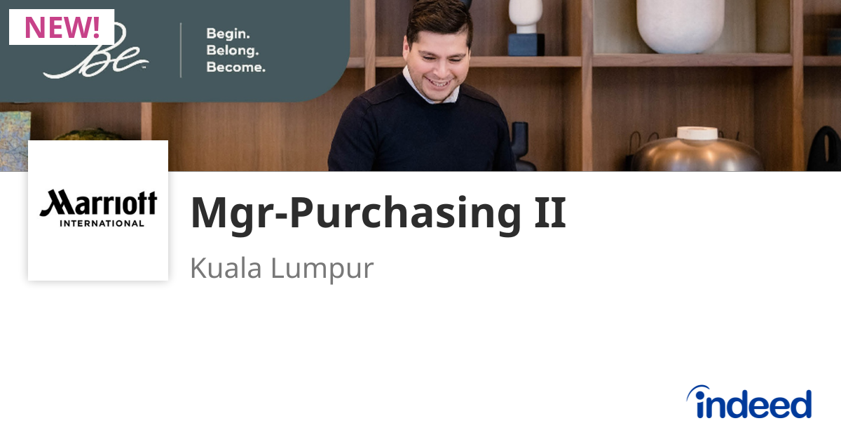 Mgr-Purchasing II - Kuala Lumpur - Indeed.com