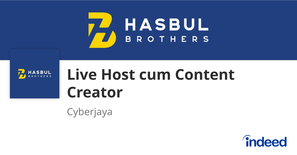 Live Host cum Content Creator - Cyberjaya - Indeed.com