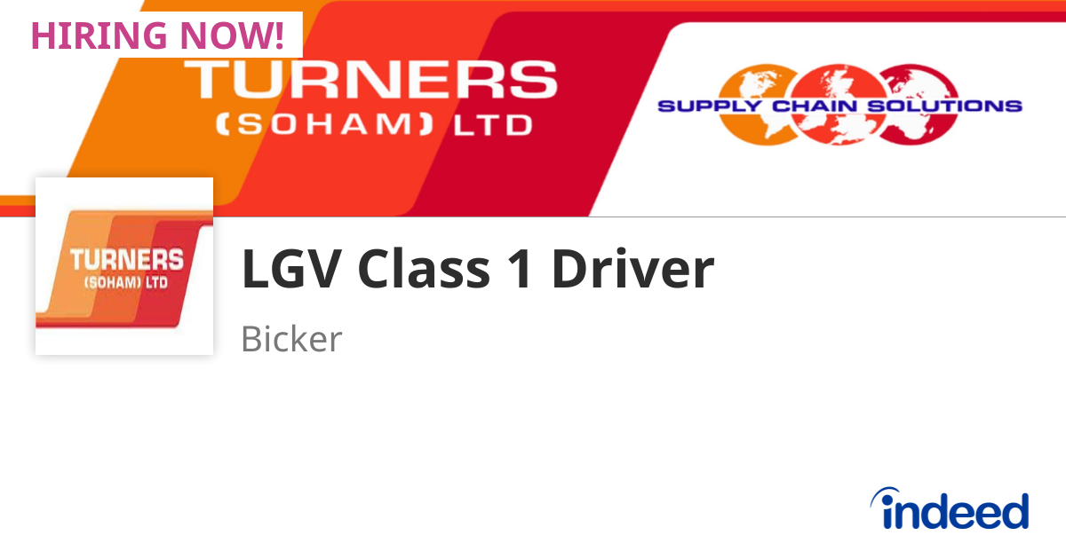 LGV Class 1 Driver - Bicker PE20 - Indeed.com
