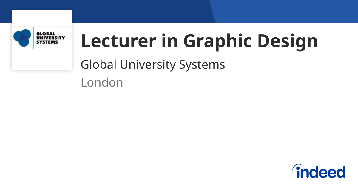 Lecturer in Graphic Design - London EC3N 4DX - Indeed.com