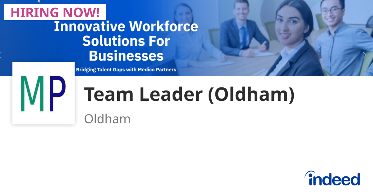 Team Leader (Oldham) - Oldham OL8 - Indeed.com
