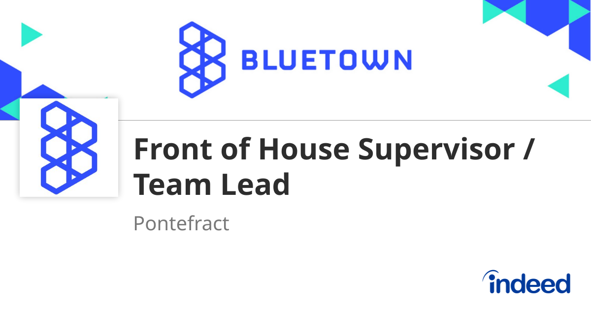 Front of House Supervisor / Team Lead - Pontefract - Indeed.com