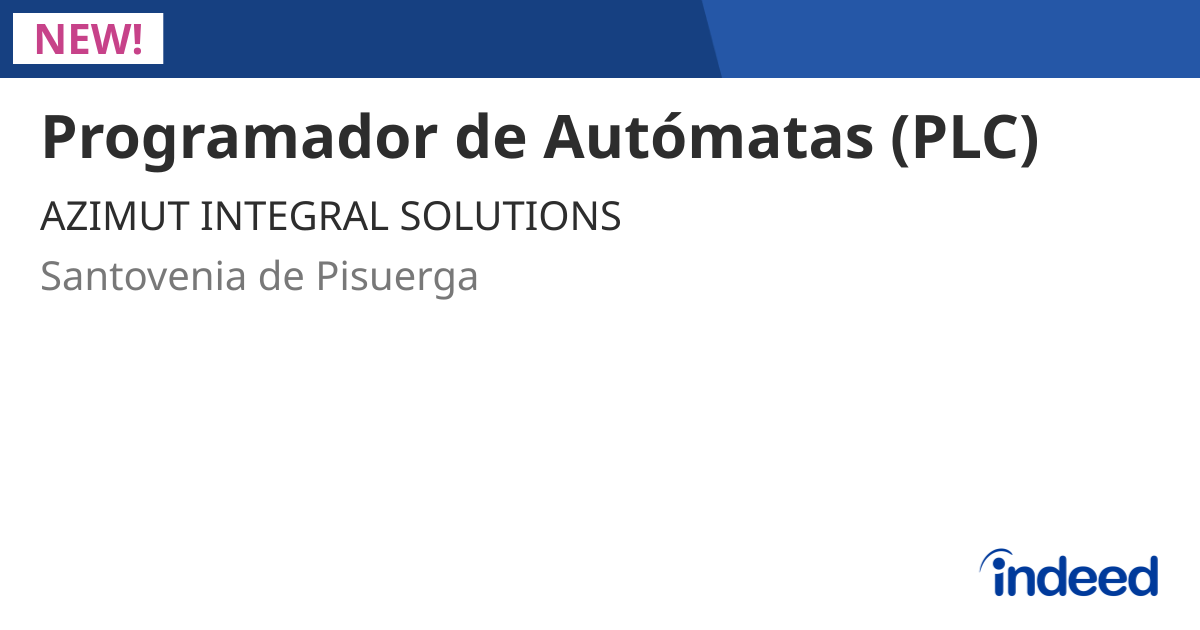 Programador de Autómatas (PLC) - 47155 Santovenia de Pisuerga ...