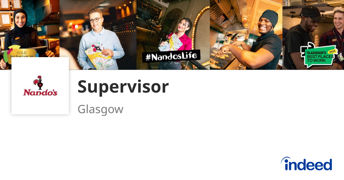 Supervisor - Glasgow G5 8NP - Indeed.com
