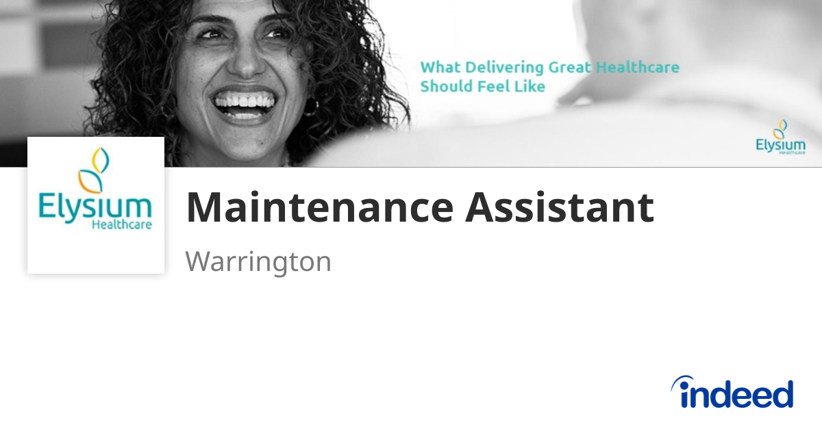 Maintenance Assistant - Warrington WA2 8DB - Indeed.com