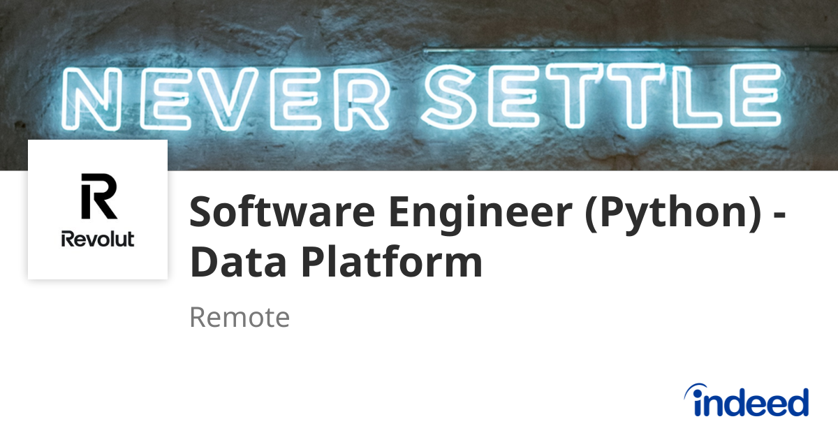 Software Engineer (Python) - Data Platform - Remote - Indeed.com