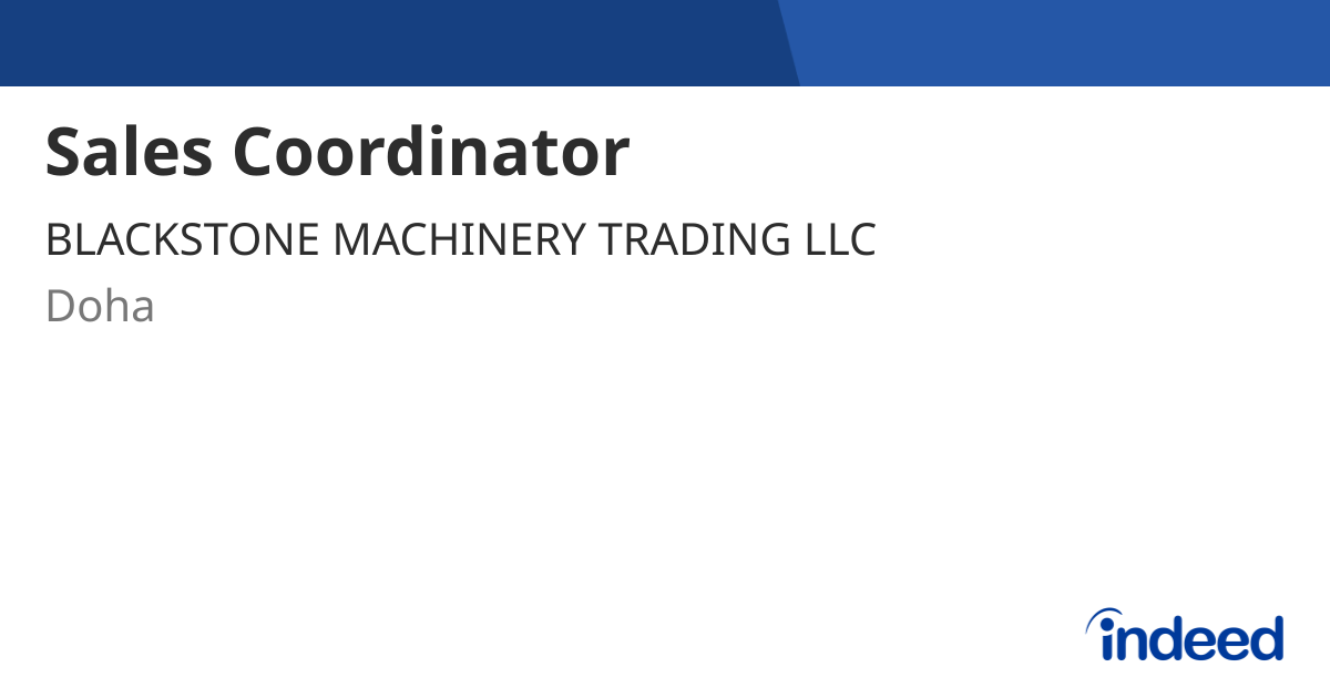 Sales Coordinator - Doha - Indeed.com