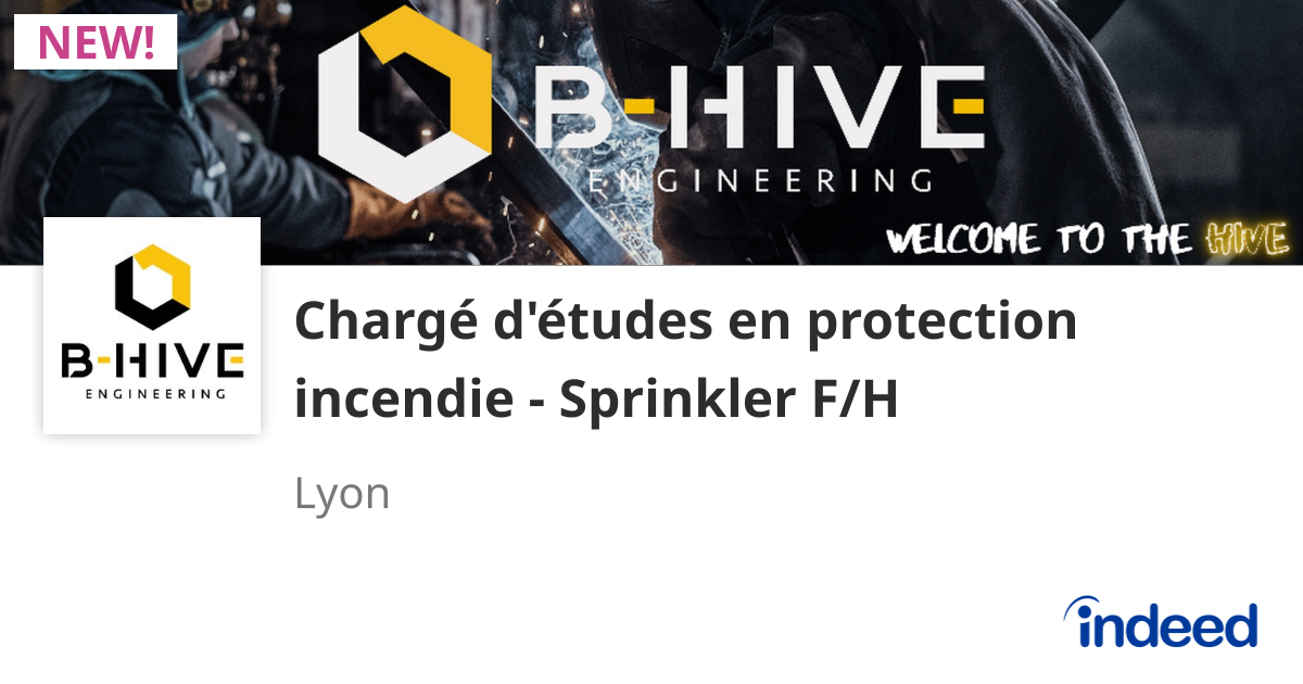 Chargé d'études en protection incendie - Sprinkler F/H - 69000 Lyon ...