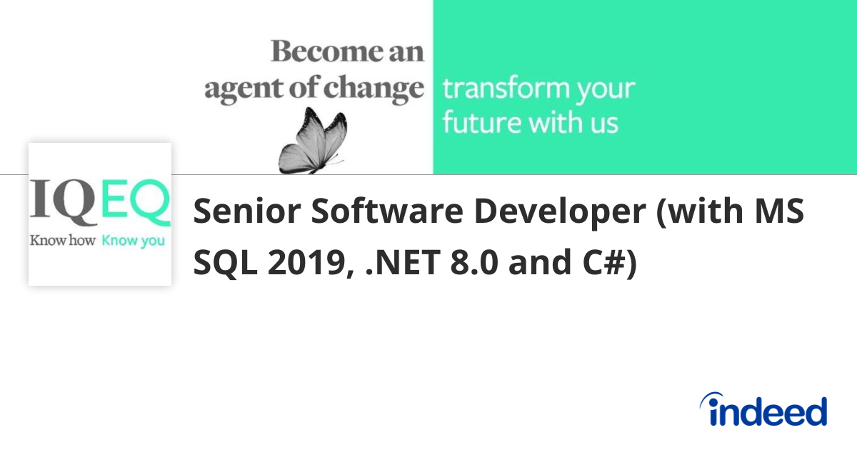 Software Developer (with MS SQL 2019, .NET 8.0 and C#) - Hyderabad, Telangana - Indeed.com