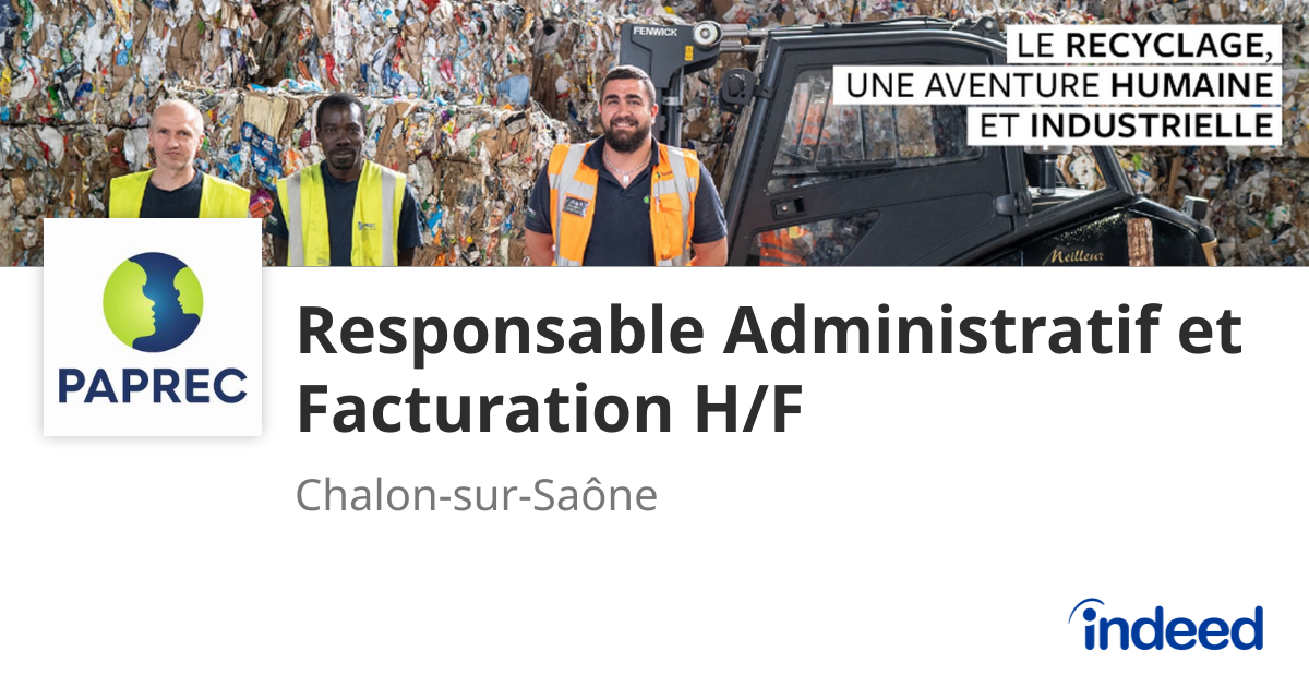 Responsable Administratif et Facturation H/F - 71100 Chalon-sur-Saône ...