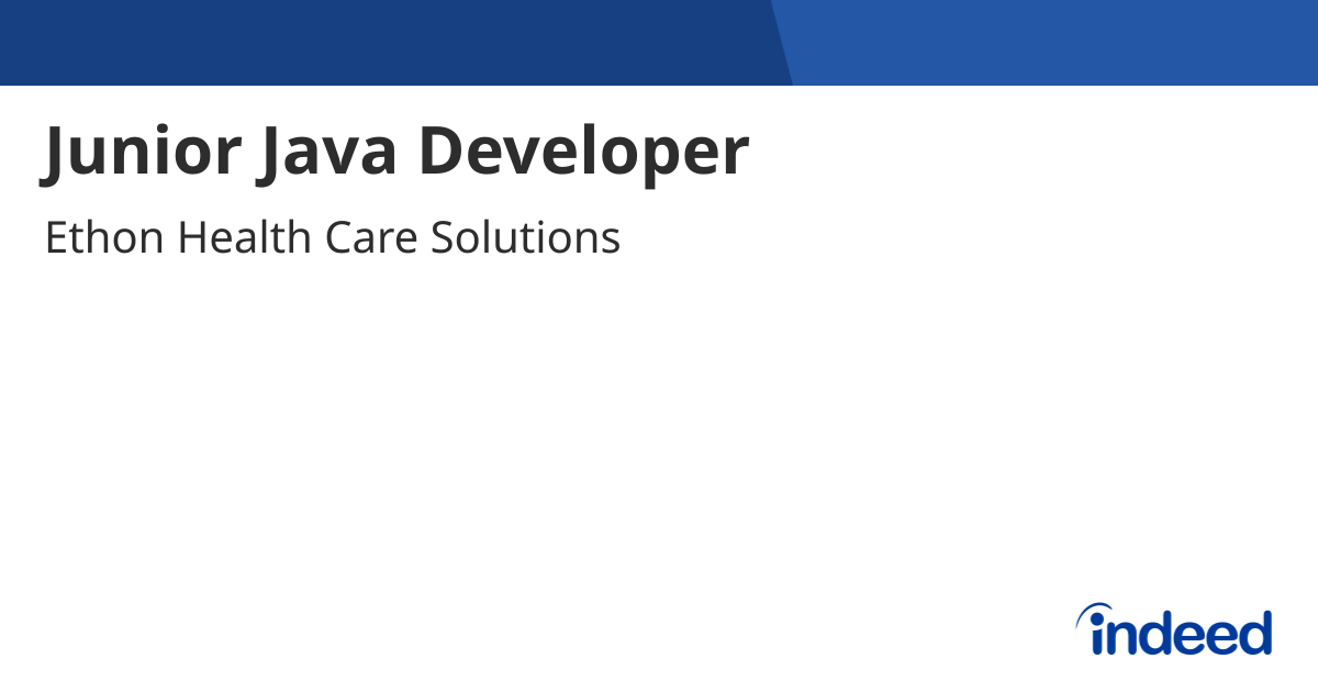 Junior Java Developer - Hyderabad, Telangana - Indeed.com