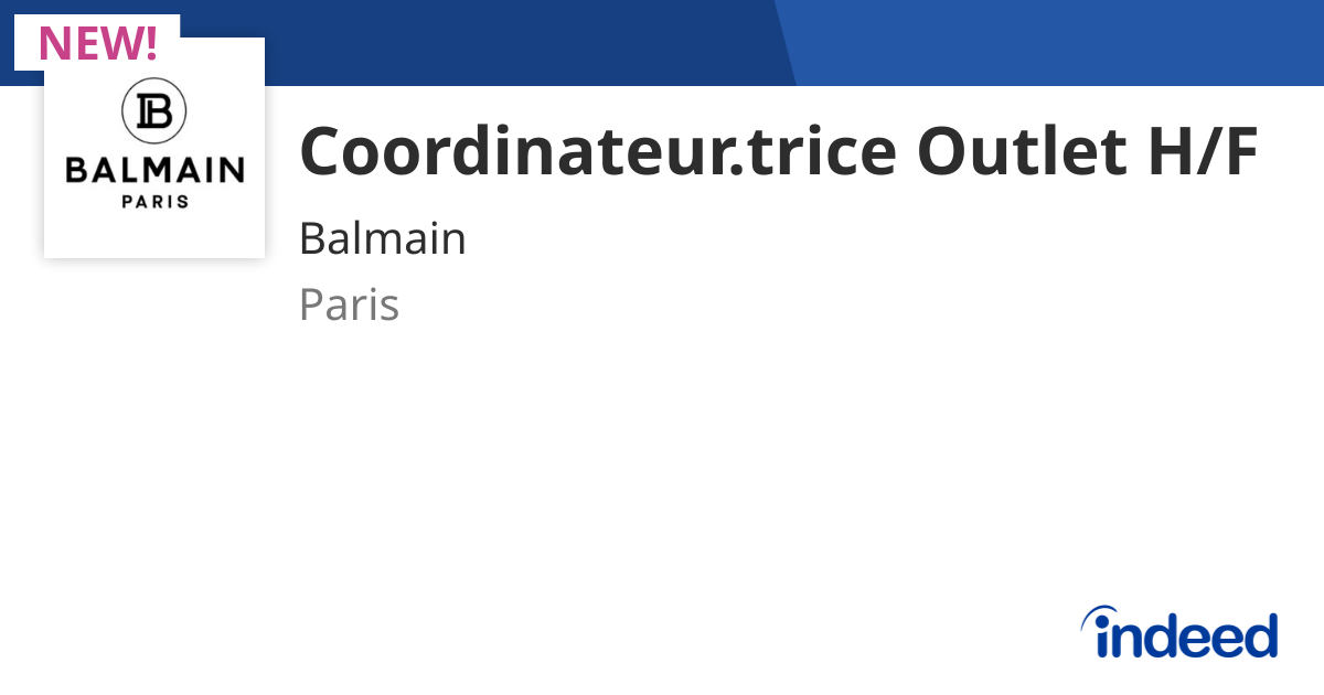 Coordinateur.trice Outlet H/F - 75008 Paris - Indeed.com
