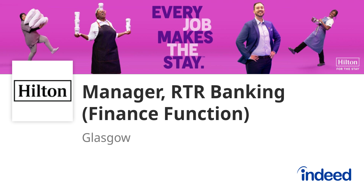 Manager, RTR Banking (Finance Function) - Glasgow G2 2LD - Indeed.com