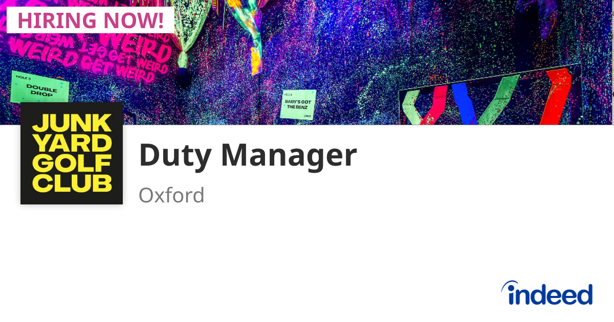 Duty Manager - Oxford OX1 1NU - Indeed.com