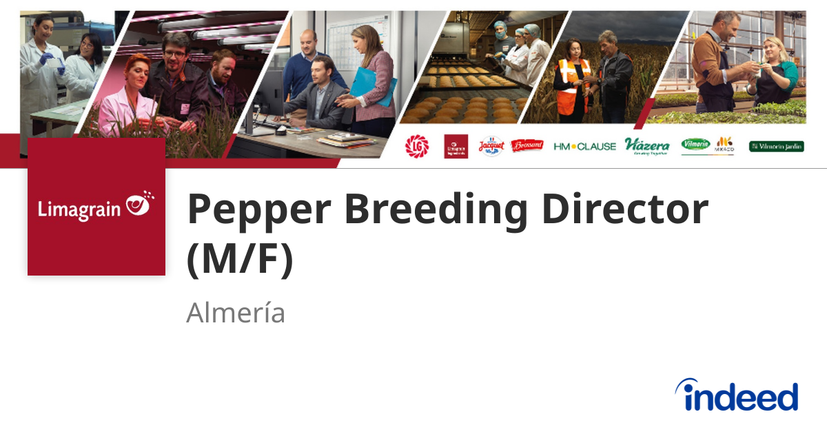 Pepper Breeding Director (M/F) - Almería, Almería provincia - Indeed.com