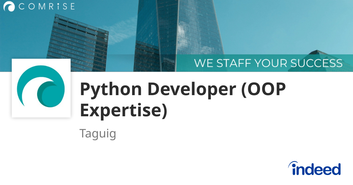 Python Developer (OOP Expertise) - Taguig - Indeed.com