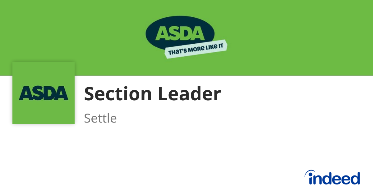 Section Leader - Settle BD24 9JD - Indeed.com