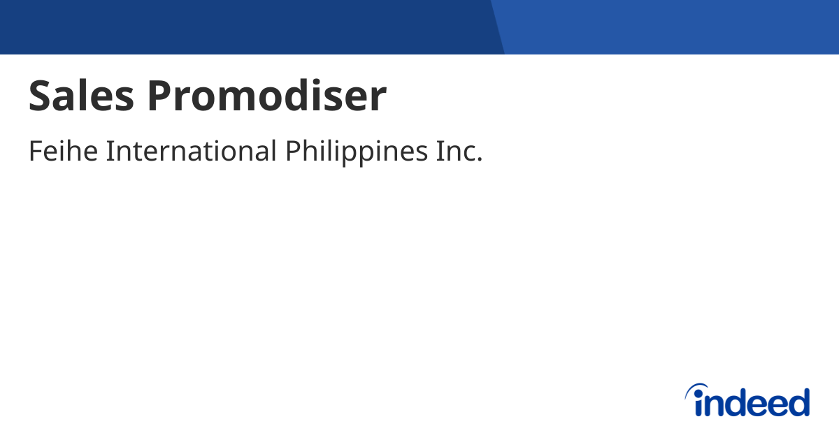 Sales Promodiser - Northern Samar - Indeed.com