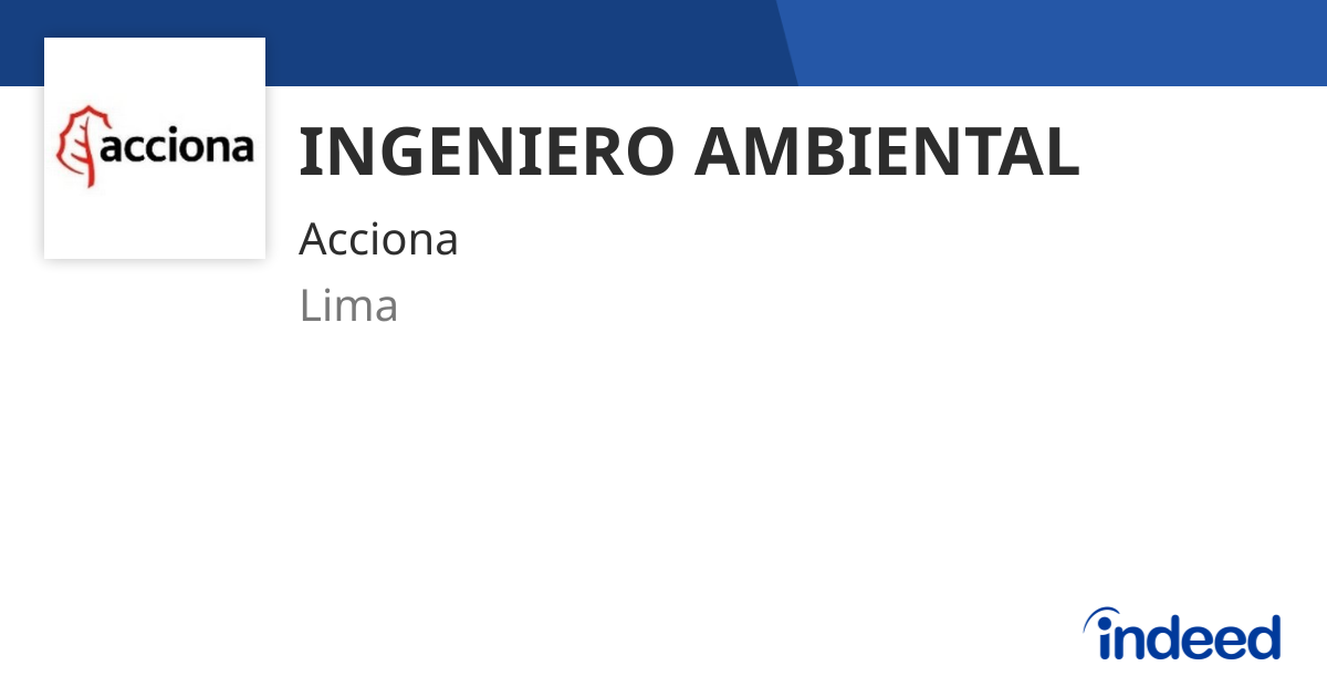 ESPECIALISTA AMBIENTAL - Lima, Lima - Indeed.com