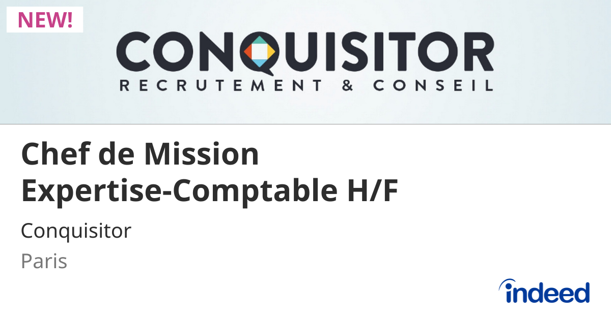 Chef de Mission Expertise-Comptable H/F - 75020 Paris - Indeed.com