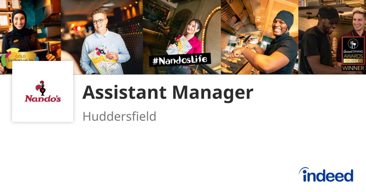 Assistant Manager - Huddersfield HD1 1BR - Indeed.com