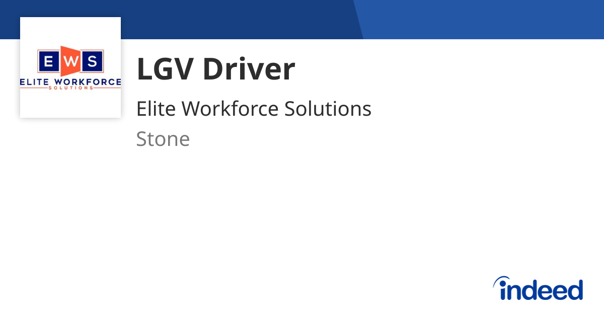 LGV Driver - Stone - Indeed.com
