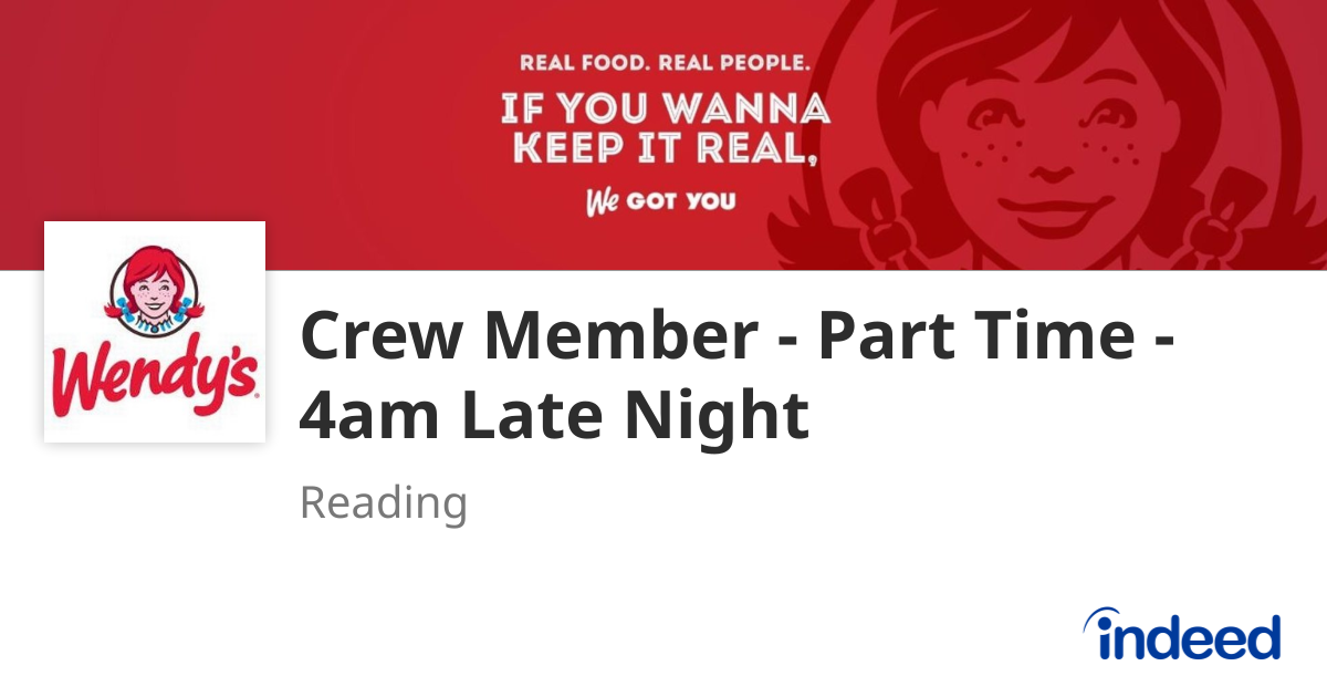 Crew Member - Part Time - 4am Late Night - Reading RG1 - Indeed.com