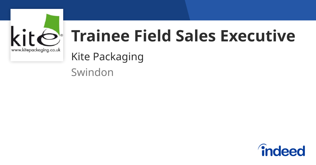 Trainee Field Sales Representative - Swindon - Indeed.com