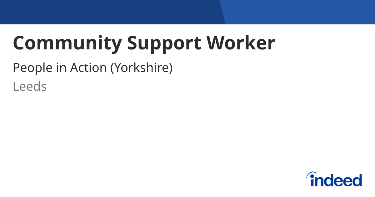 Learning Disability Support Worker - Leeds - Indeed.com