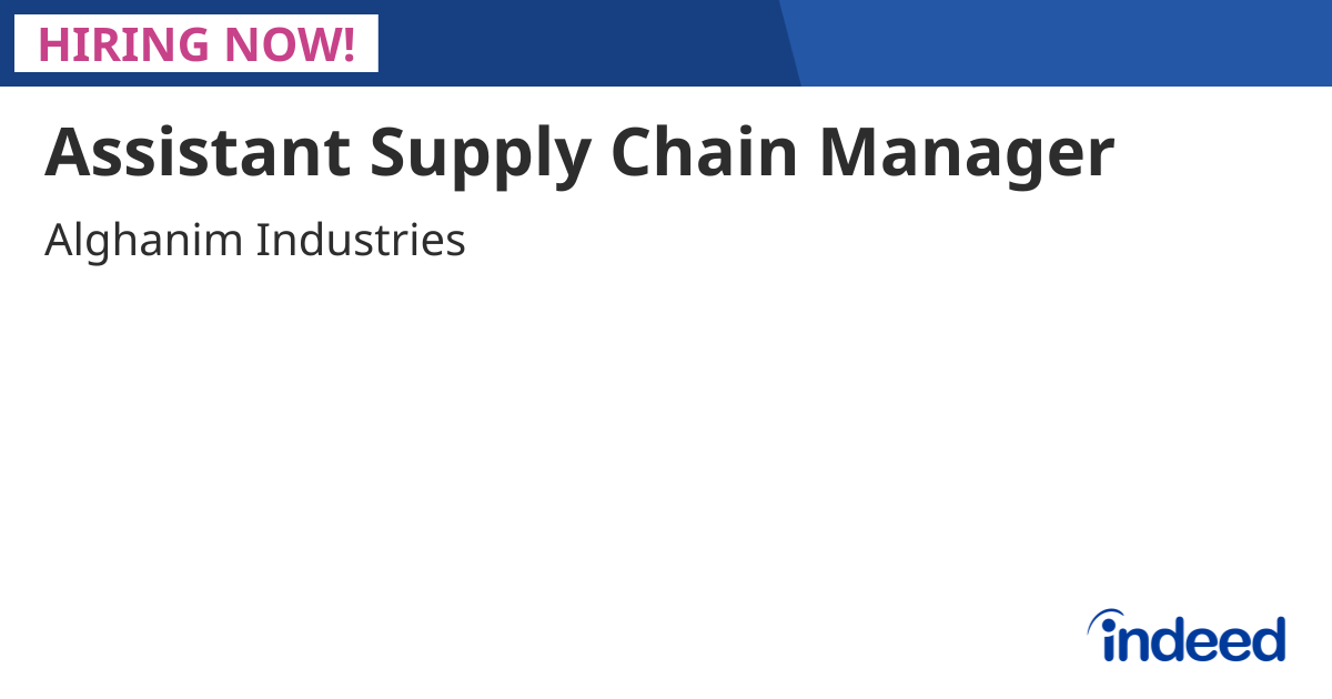 Assistant Supply Chain Manager - South Africa - Indeed.com