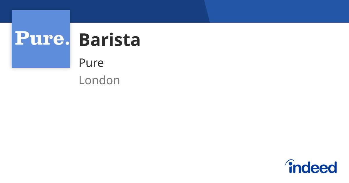 Barista - London WC1V 7BW - Indeed.com