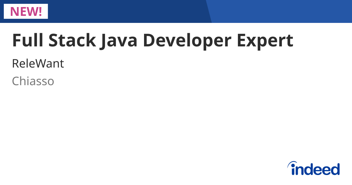 Full Stack Java Developer Expert (con competenze DevOps) - 6830 Chiasso ...