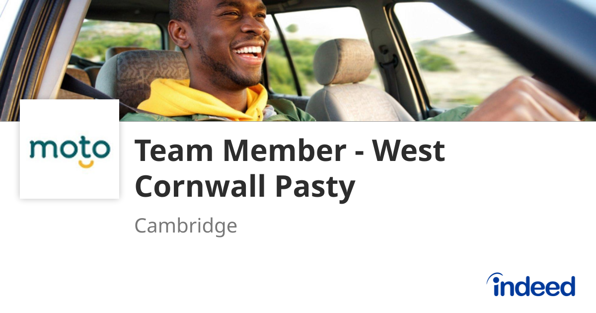 Team Member - West Cornwall Pasty - Cambridge CB23 4WU - Indeed.com