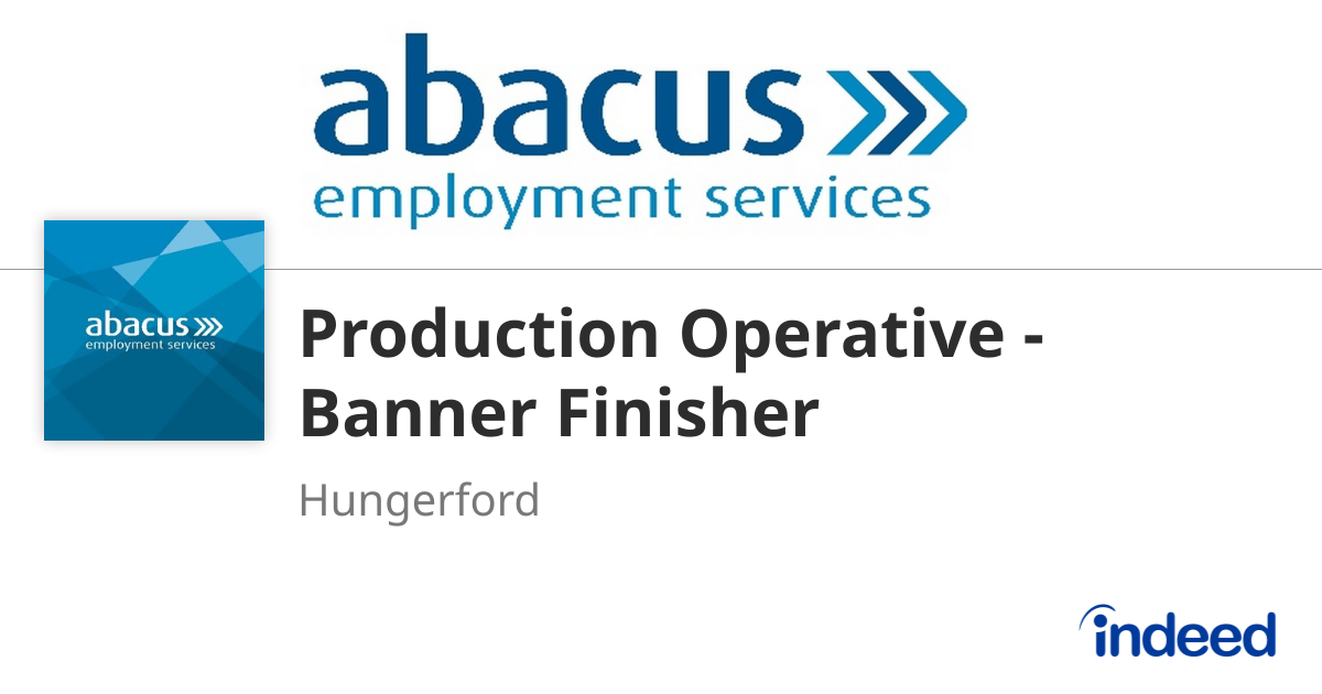 Production Operative - Banner Finisher - Hungerford - Indeed.com