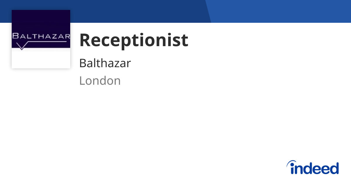 Receptionist - London WC2B 5HZ - Indeed.com