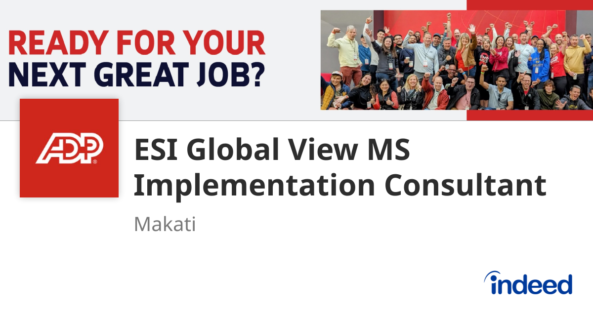 ESI Global View MS Implementation Consultant - Makati - Indeed.com