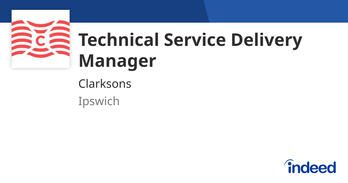 Technical Service Delivery Manager - Ipswich - Indeed.com