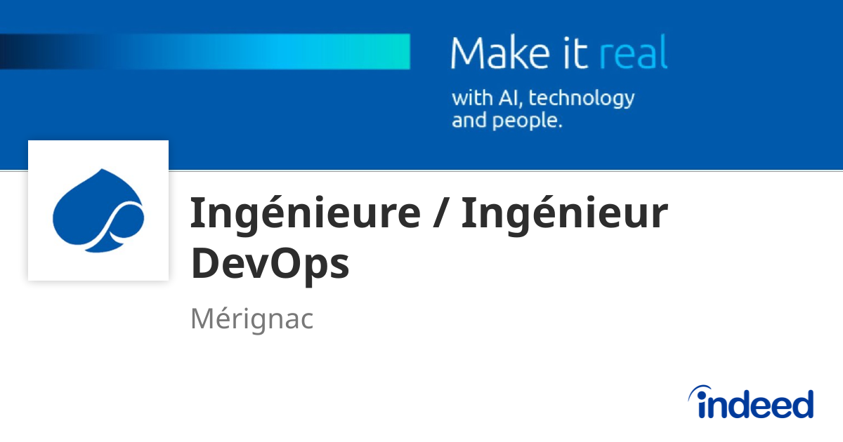 Ingénieure / Ingénieur DevOps - Mérignac (33) - Indeed.com