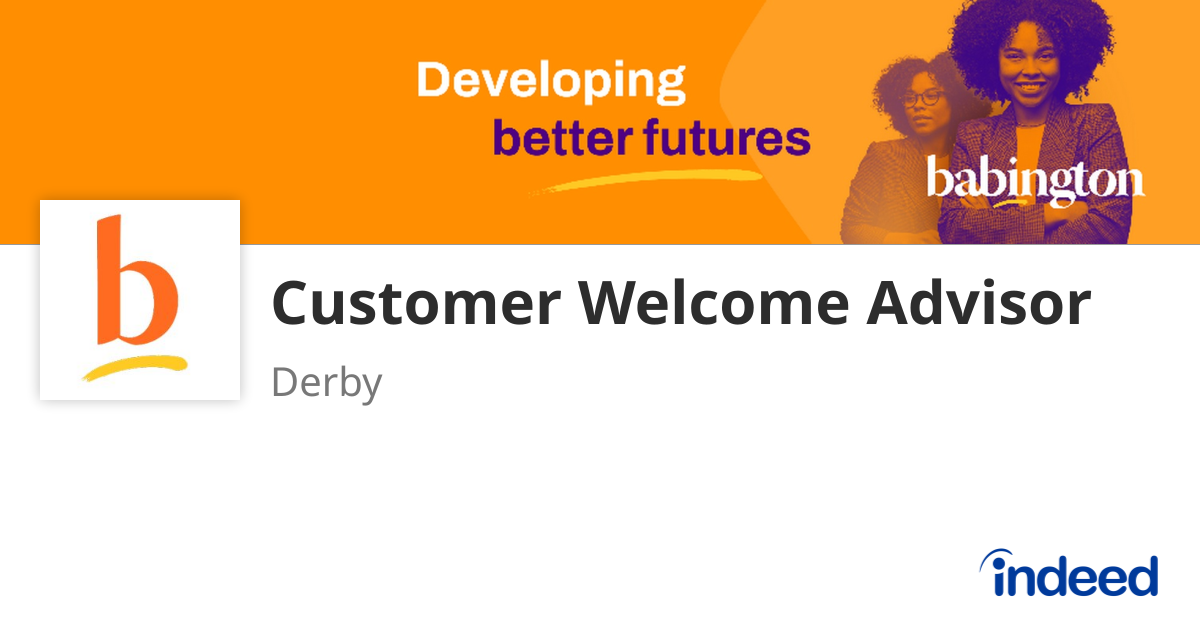 Customer Welcome Advisor - Derby DE24 8QR - Indeed.com