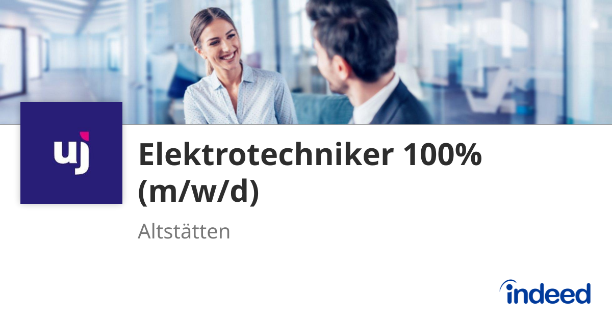 Elektrotechniker 100% (m/w/d) - Altstätten, SG - Indeed.com
