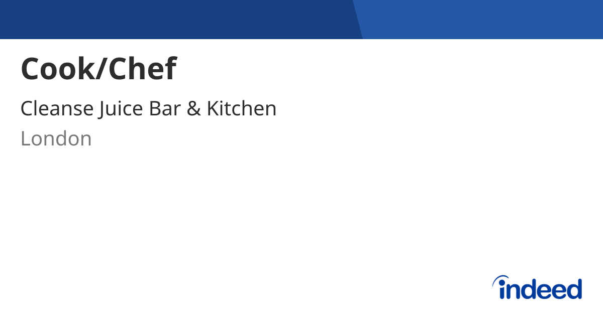 Cook/Chef - London W11 1LR - Indeed.com