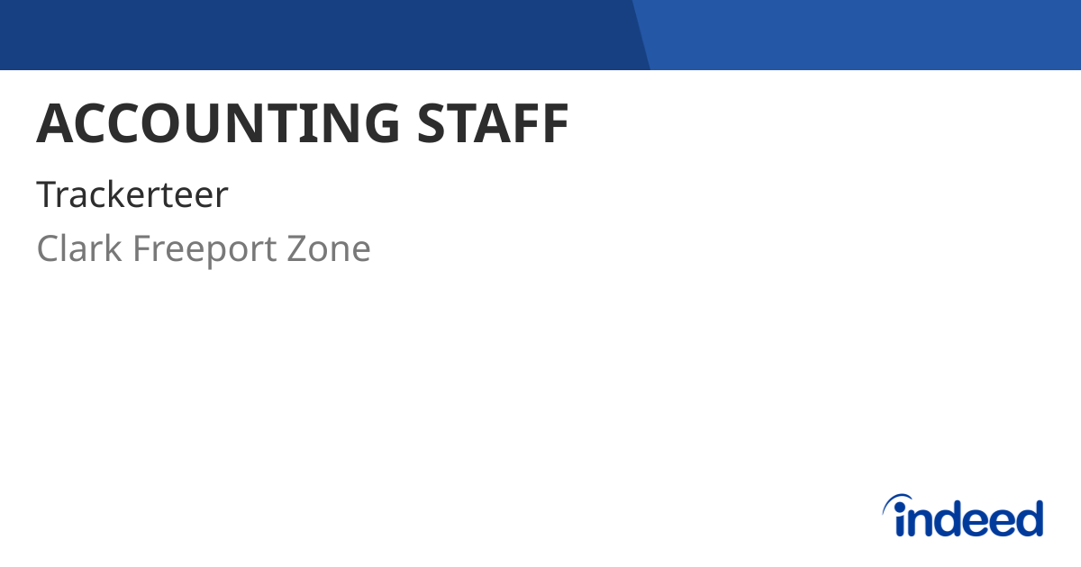 ACCOUNTING STAFF - Clark Freeport Zone - Indeed.com