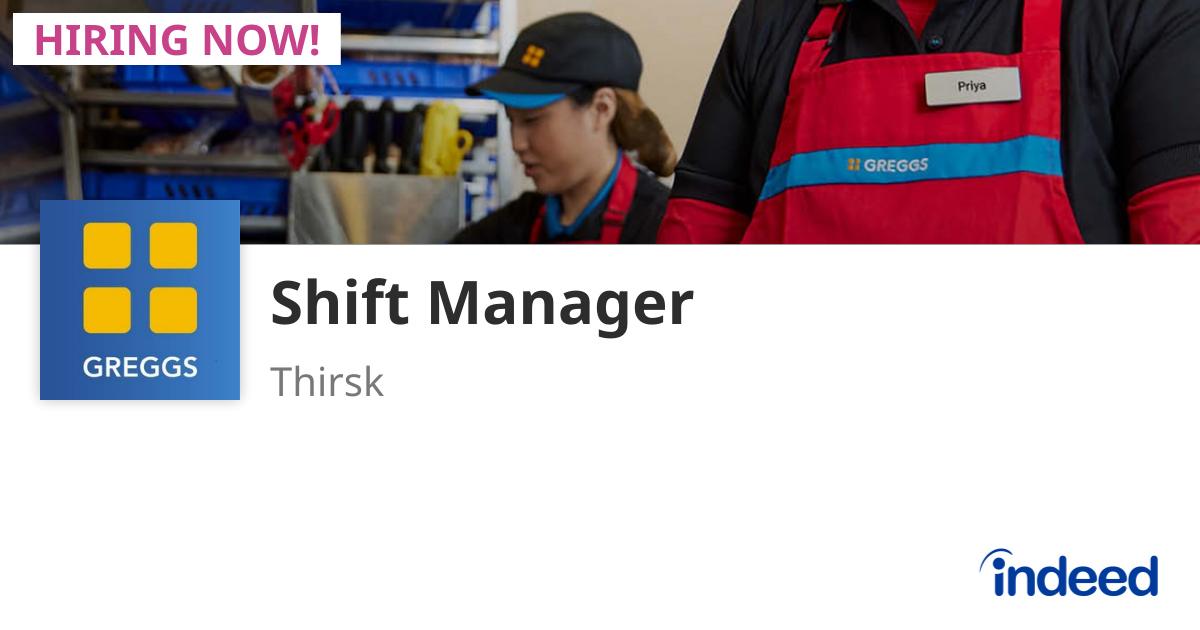 Shift Manager - Thirsk YO7 1LH - Indeed.com